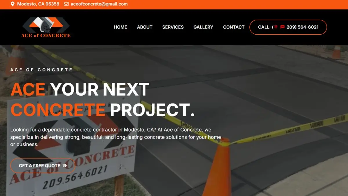 Concrete Contractor Modesto CA | Ace of Concrete
